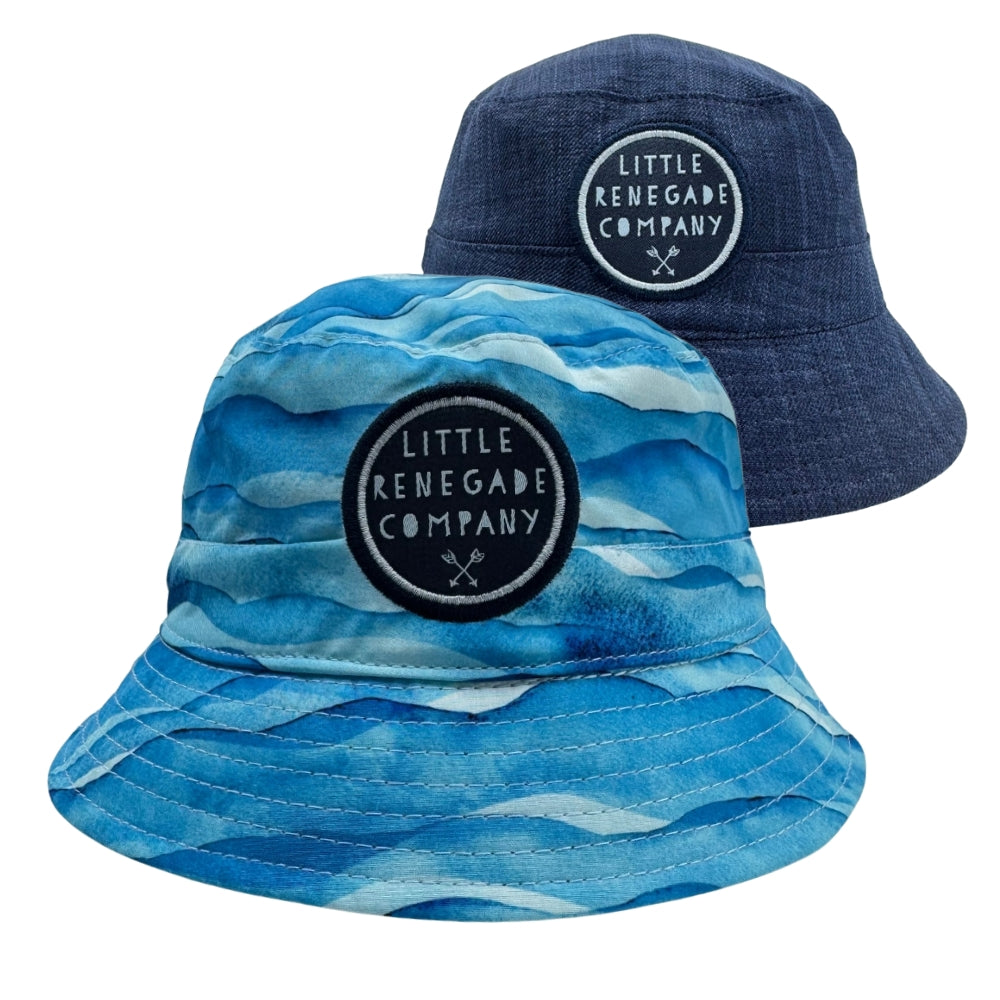 PACIFIC REVERSIBLE BUCKET HAT - 4 Sizes – Little Renegade Company