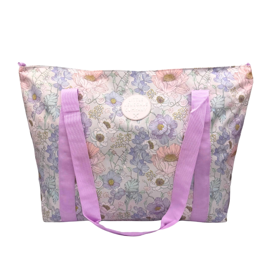 Lola Large Tote Bag – Pastel Floral Mum Bag with Wet Bag & Mesh Base ...