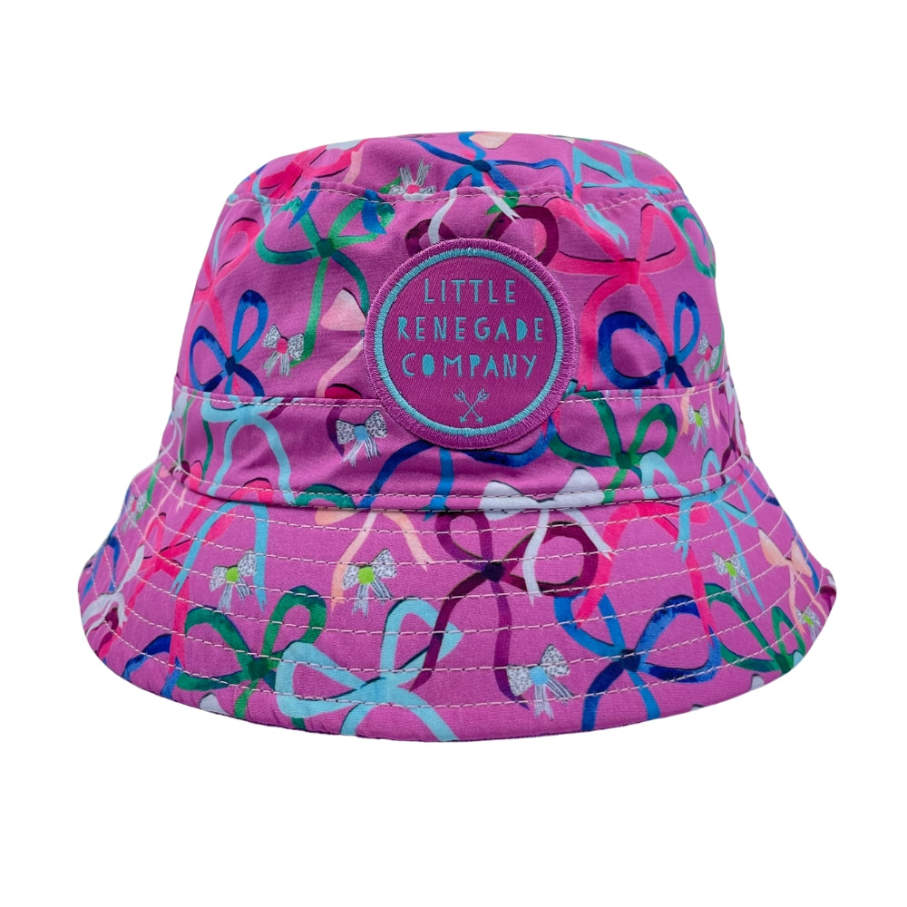 LOVELY BOWS REVERSIBLE BUCKET HAT - 4 Sizes HATS KIDS LOVE – Little ...